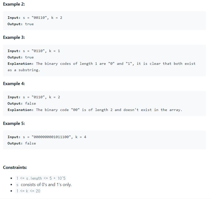 Leetcode 3 12 Challenge1461 Check If A String Contains All Binary